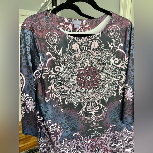 Laura Scott | Tops | Laura Scott Size L Color Blue Purple And White ...